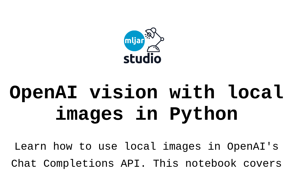 Openai Vision With Local Images In Python