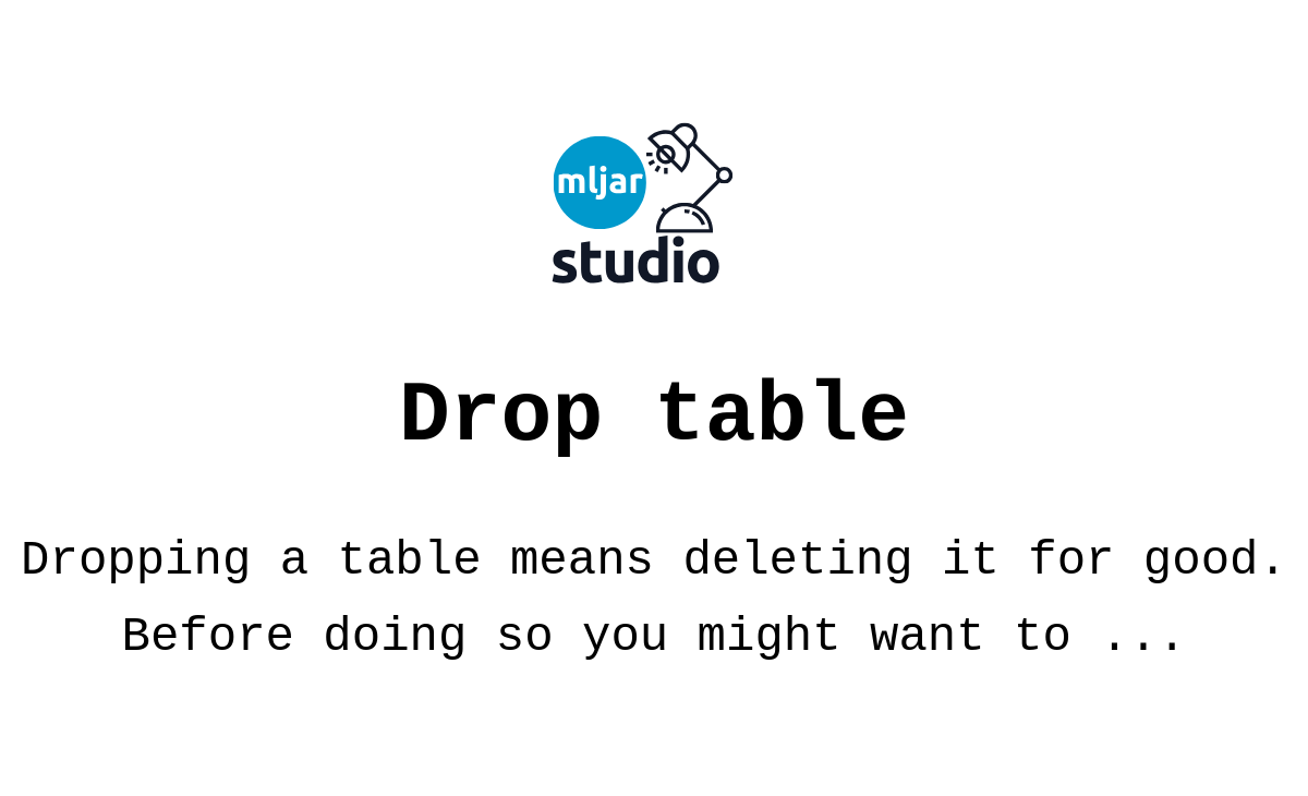 Drop Table Using Python And Postgresql