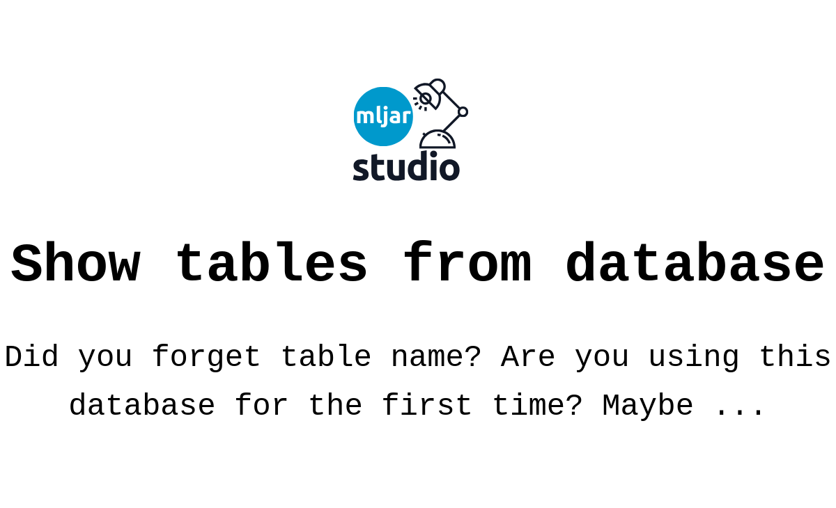 Show Tables From Postgresql Database