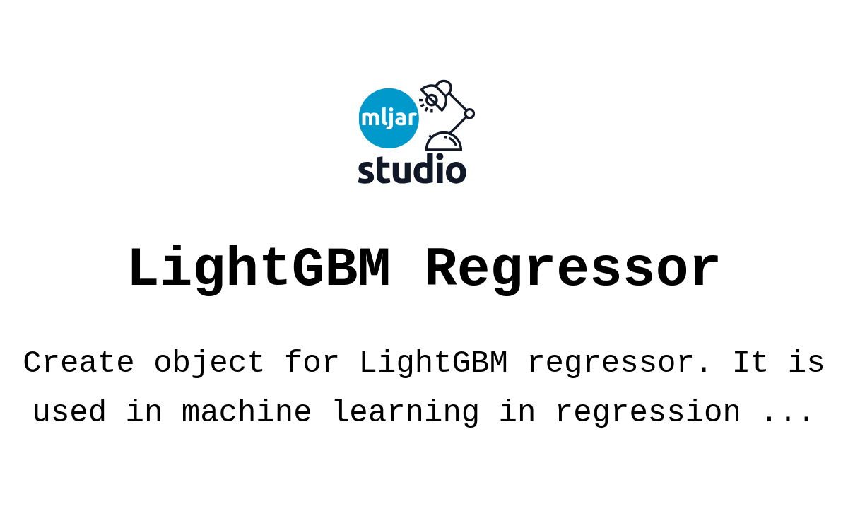 LightGBM Regressor