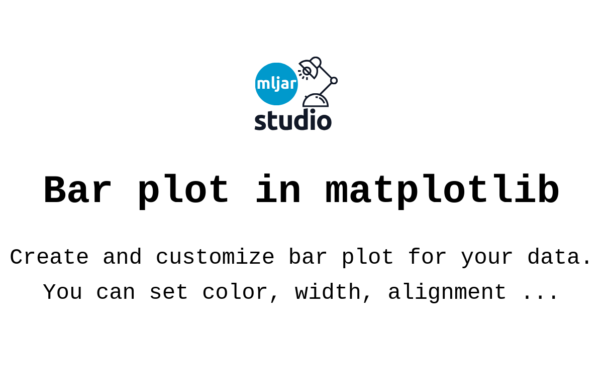 Bar Plot In Matplotlib Mljar 5978