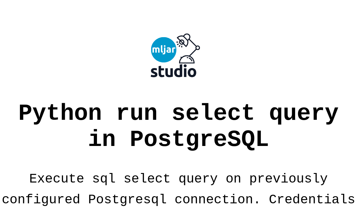 Python Run Select Query In Postgresql