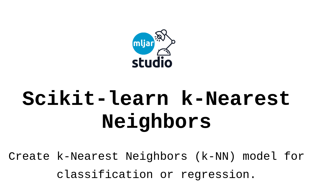 Scikit-learn k-Nearest Neighbors Scikit-learn k-Nearest Neighbors